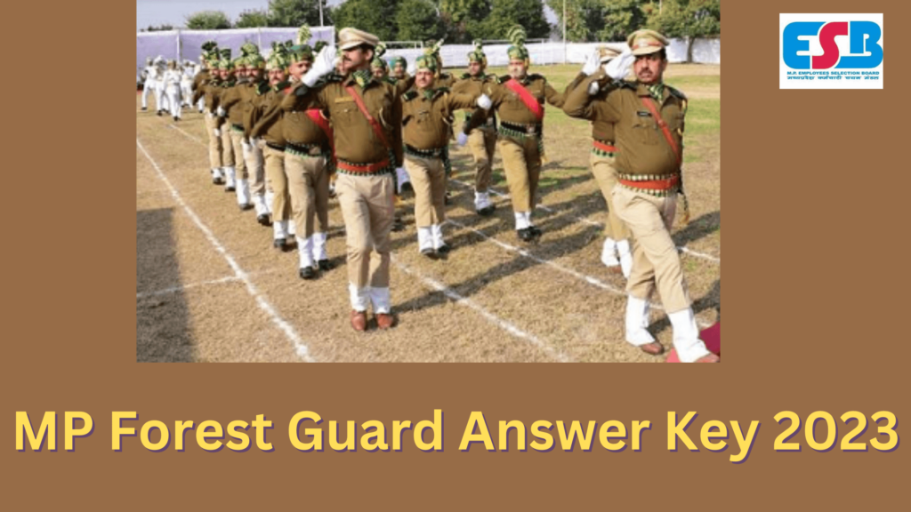 MP Forest Guard Answer Key 2023 Out, Download PDF Link