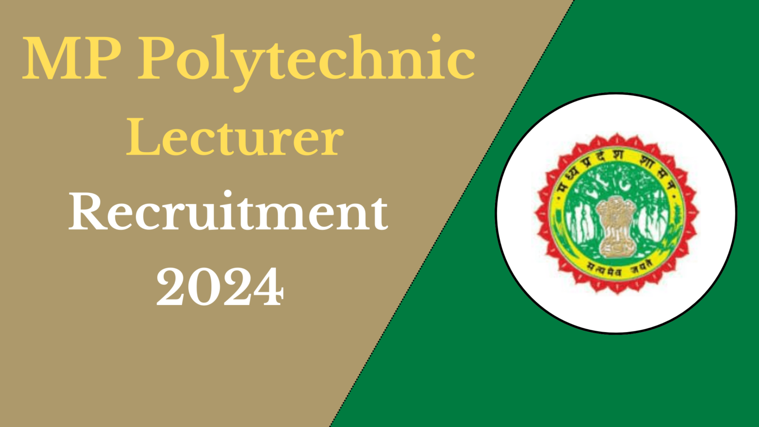 MP Polytechnic Lecturer Recruitment 2024 Out Soon for 800 Posts